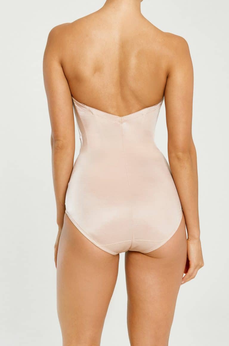 Low Back Waist Cinching Corset And Push Up Bra Bridal Shapewear